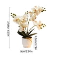Artificial Orchid Potted Plants Set, Realistic Bonsai Silk Flowers for ...