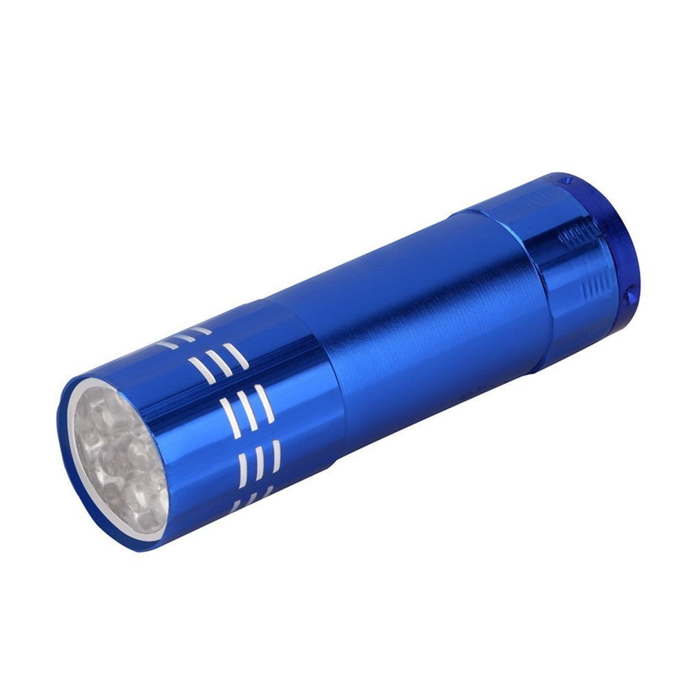 Multifunction 9 LEDs Flashlight Purple Light Aluminum Alloy Torch for ...