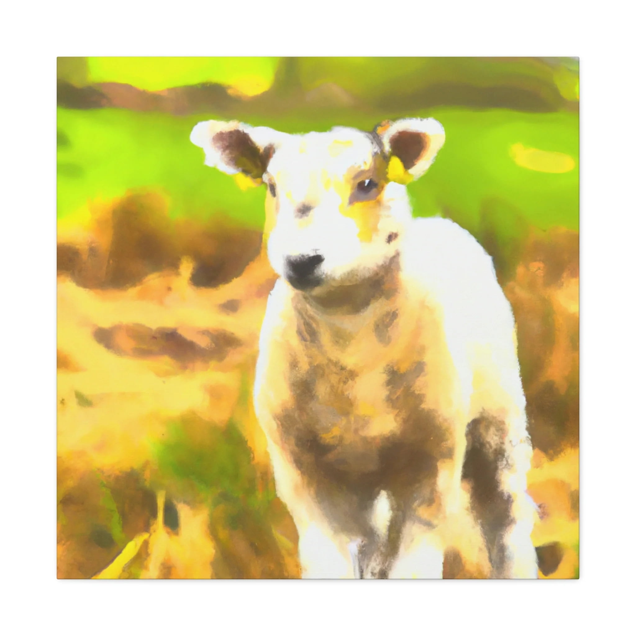 Lamb in Moonlight Glow - Canvas - Walmart.com