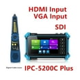 CCTV Tester IPC-5200 Plus Full 8MP IP CVI TVI AHD SDI Analog 6 IN 1 VGA ...