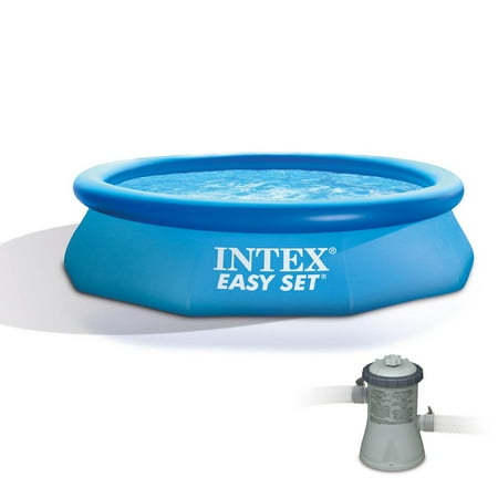 Intex 10ft x 30in Easy Set Above Ground Inflatable Family Swimming Pool ...