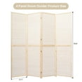 JVVMNJLK 6FT Bamboo Room Divider, Handcrafted 4 Panel Folding Privacy ...
