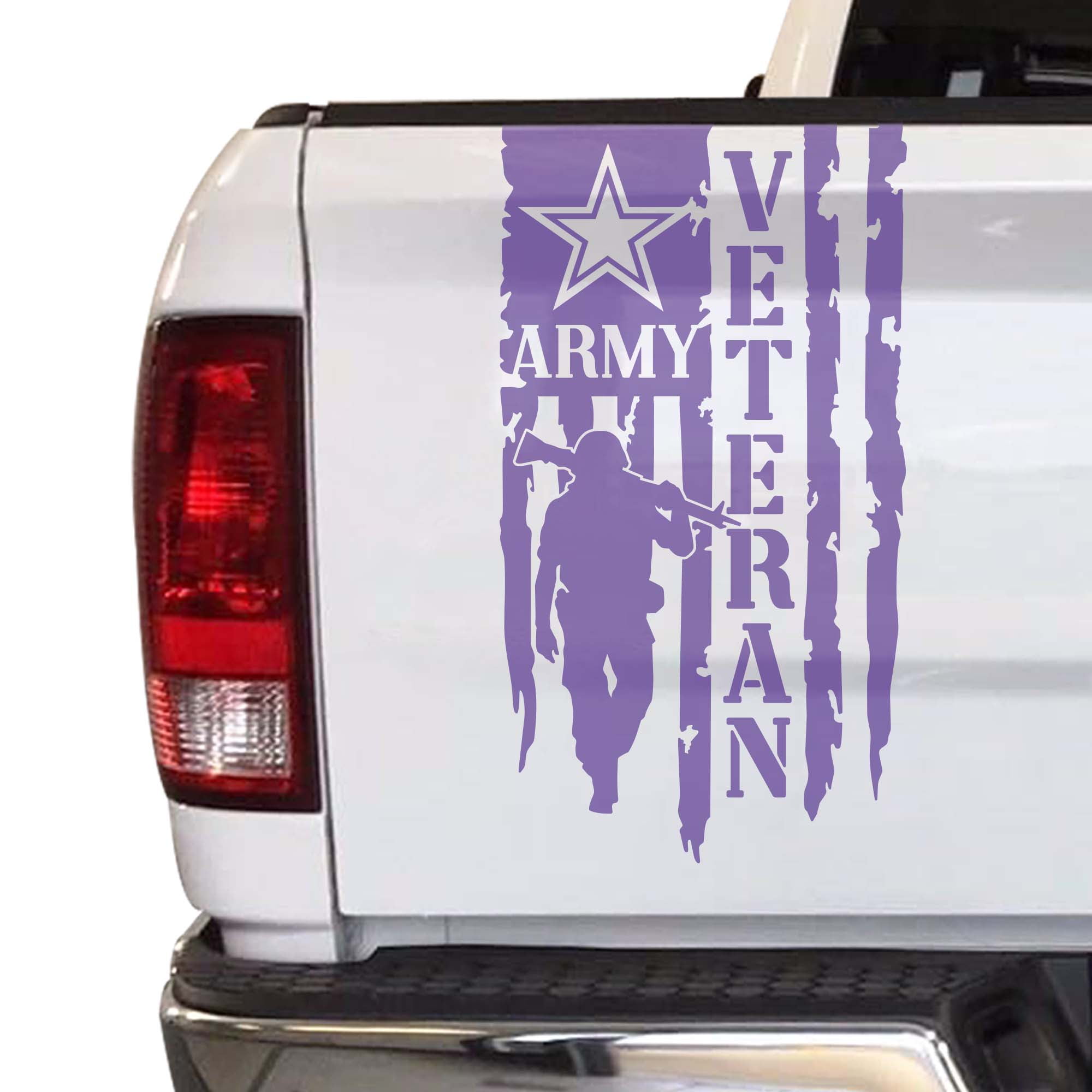 Veteran Army Retired Soldier Distressed American USA US Flag Truck ...