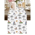 Burlap Table Runner 48 Inches Long, Summer Coconut Tree Sailboat Non ...