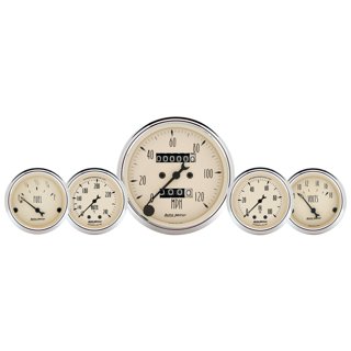 Omega Kustom 6-Gauge Set, Electric Speedometer, Black Top - Walmart.com