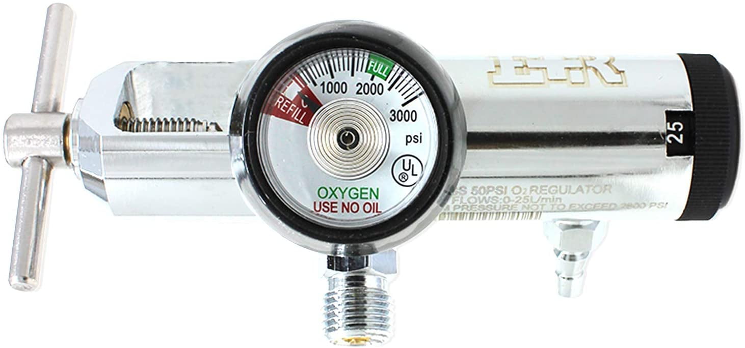 Ever Ready First Aid Oxygen Regulator CGA-870 Gauge Flow Rate 0-25LPM ...