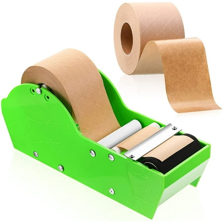 Water Activated Paper Tape Dispenser with Gummed Paper Tape,2.75 Inch x ...