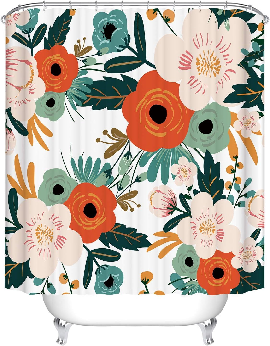 JOOCAR Plant Flower Garden Theme Digital Printing Waterproof Polyester ...