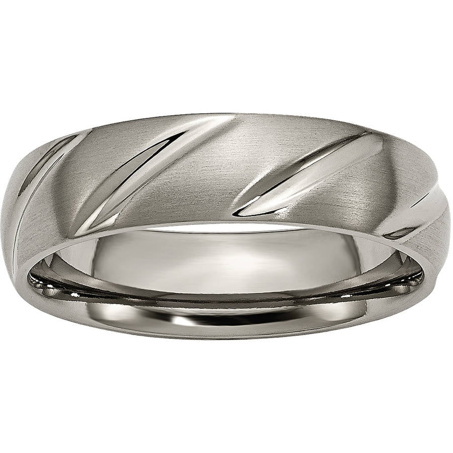 Titanium Swirl Design 6mm Satin Band - Walmart.com