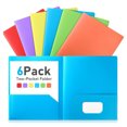 6Pcs Two Pockets File Folders Letter Size Presentation Project Folder ...