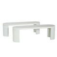 Christopher Knight Home Oval 60" Modern Outdoor Concrete Dining Bench ...