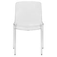 Modern Clear Dining Chairs - Set of 4, Stackable Plastic Accent Chairs ...