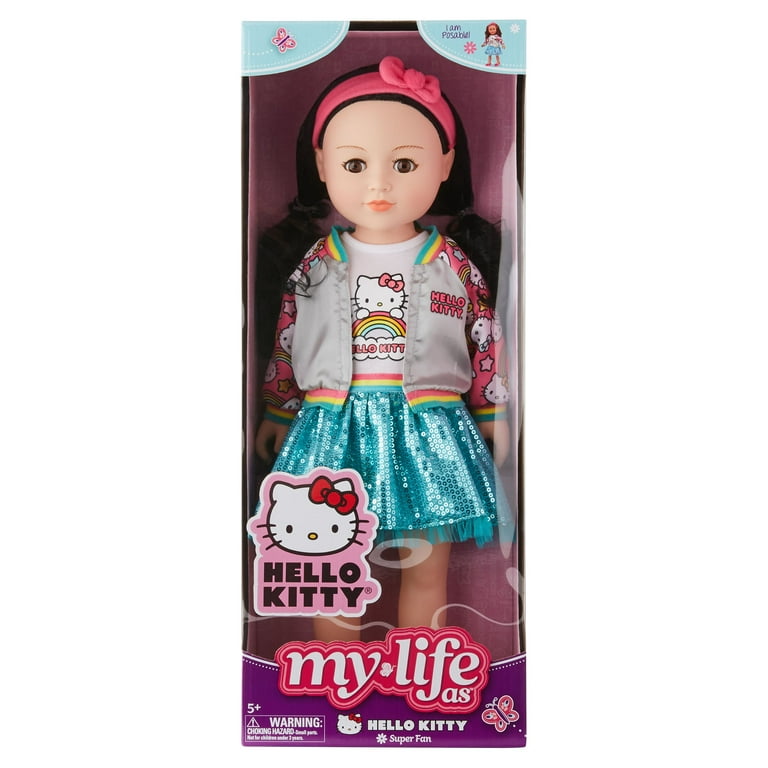 My Life As Poseable Hello Kitty Super Fan 18 Doll Black 45 Off