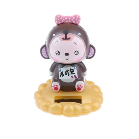 Solar Pored Nodding Monkey Animal Figure Toy Car Dashboard Home ...