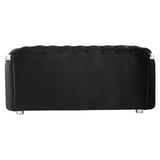 ACME Pyroden Loveseat in Black and Chrome - Walmart.com