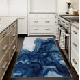 ReaLife Rugs Machine Washable Printed Abstract Contemporary Blue Eco ...