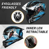 ILM Motorcycle Helmet Full Face with Pinlock Compatible Clear&Tinted ...