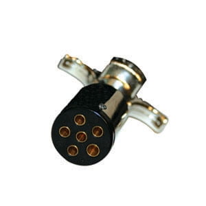 Pollak 11-613EP Chrome 6-Round Plug Trailer Connector - Walmart.com ...