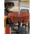 Art Red Square Outdoor Tablecloth with Umbrella Hole Vintage Red Brown ...