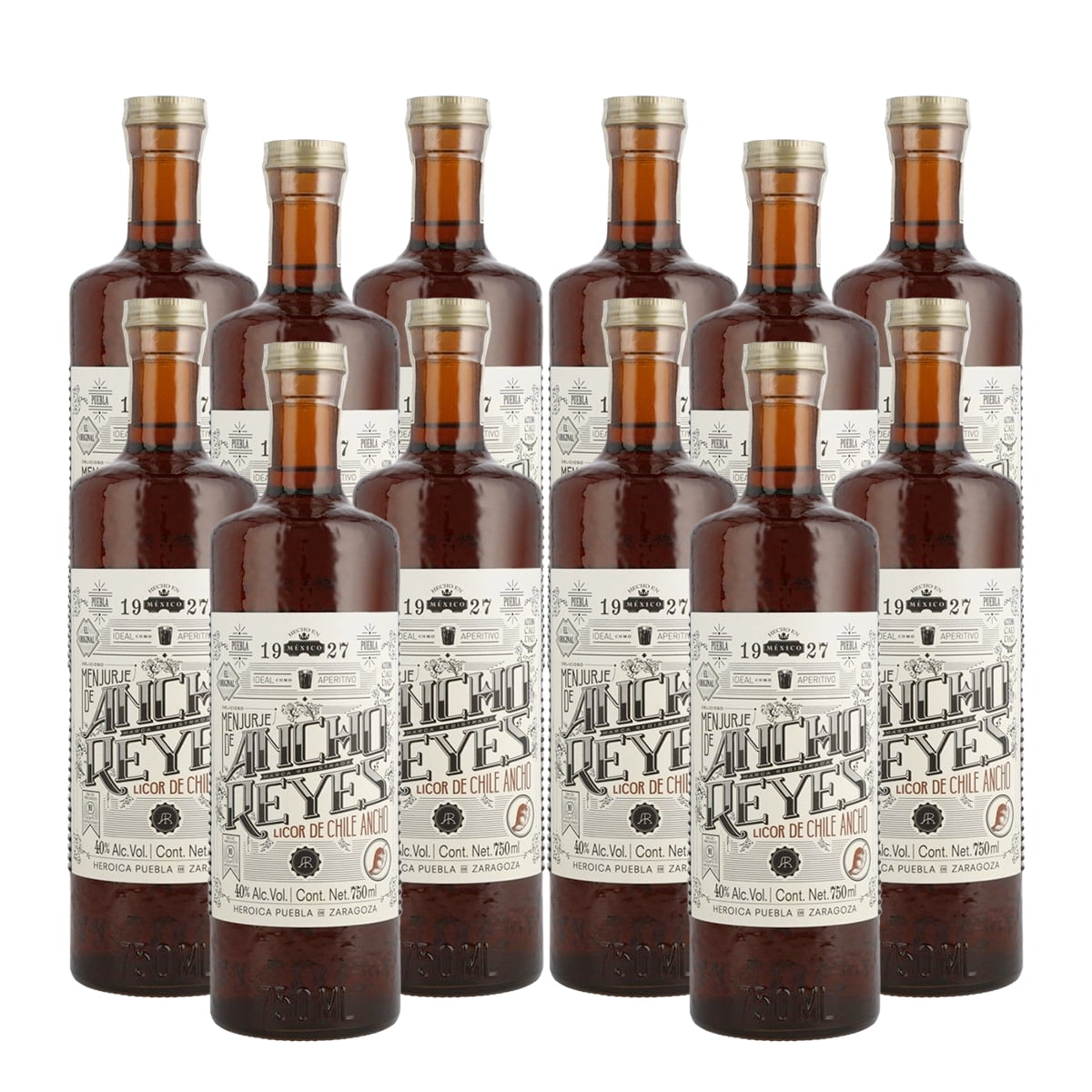 Pack de 12 Licor Ancho Reyes De Chile Ancho 750Ml | Walmart en línea