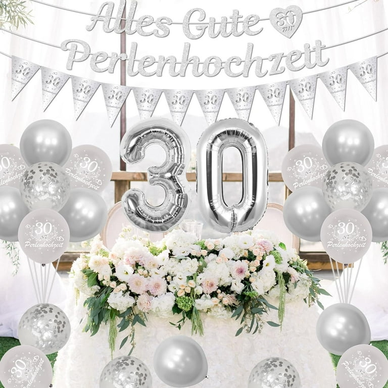 30 Wedding Anniversary Decorations Personalized Floral 30th