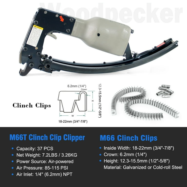 Woodpecker AM66T Pneumatic Clinching Clipper Tool For Vertex Fastening ...