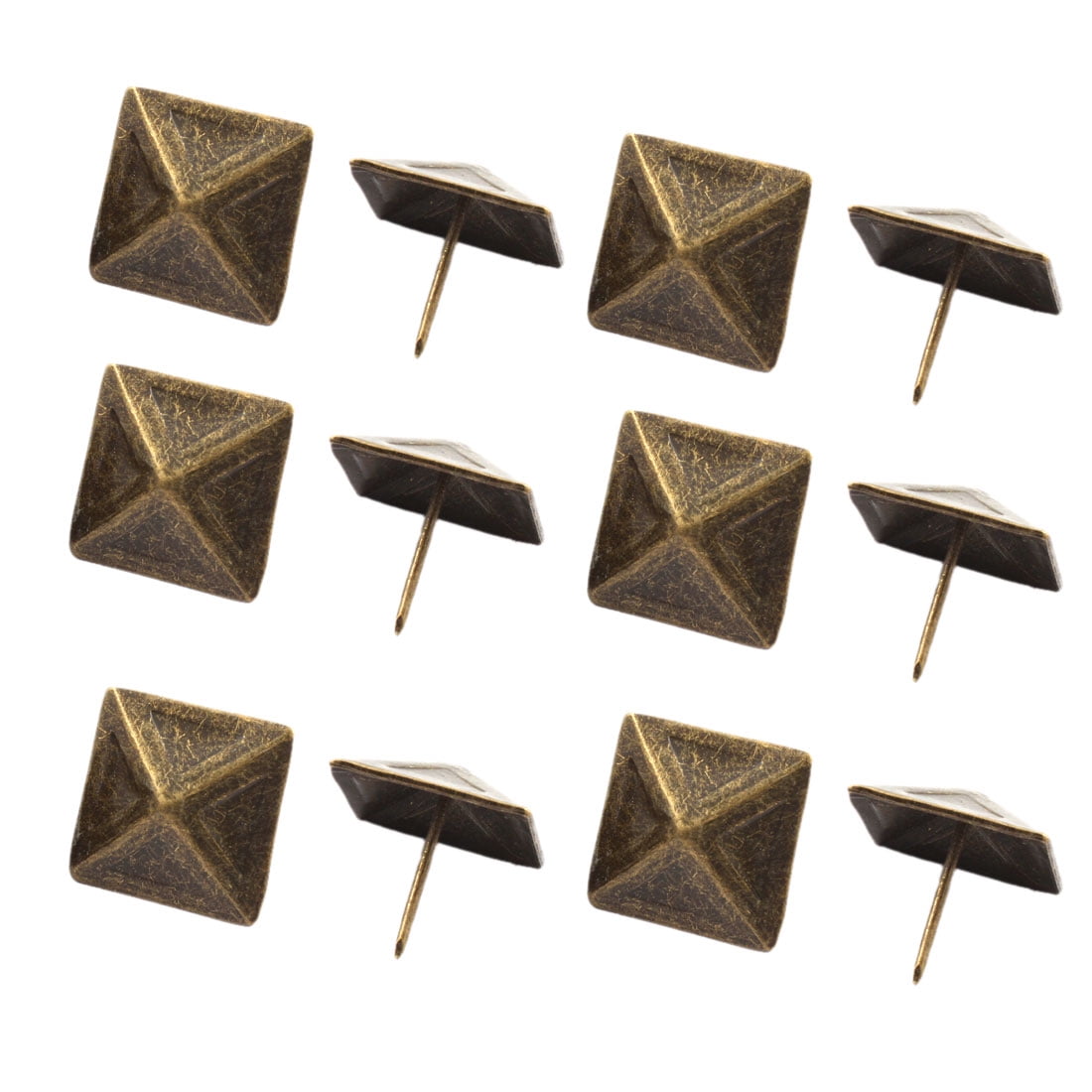 Metal Square Head Upholstery Tack Nail Bronze Tone 18 x 18 x 20mm 12 ...