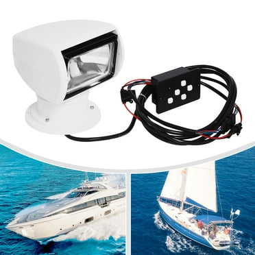 Miumaeov LED Spotlight for Marine Boat Truck Car, 80W 360° Rotating ...