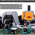 6 Pack Hall-Effect Joysticks Replacement for DualSense PS5 Controller ...