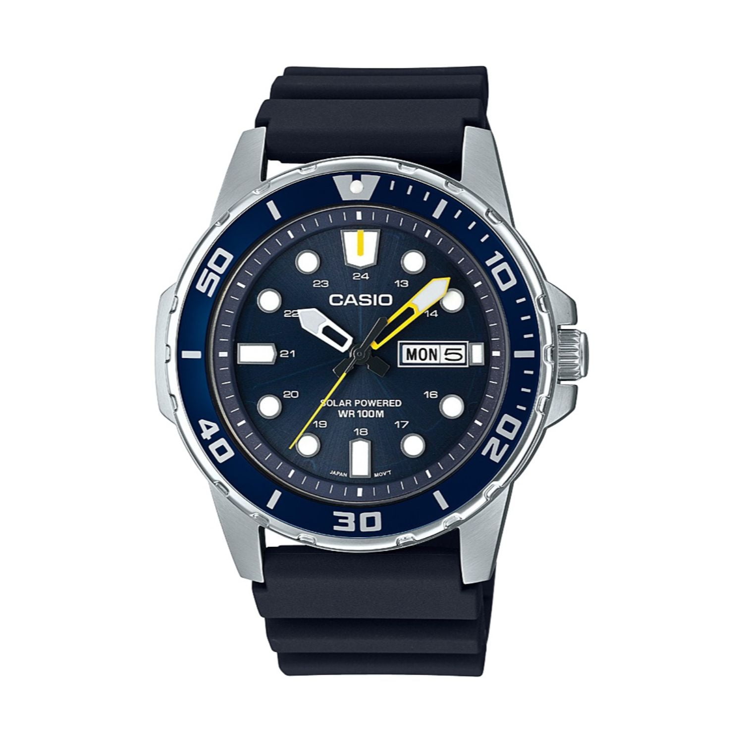 Casio Men s Solar Powered Analog Watch Blue Dial Walmart Casio Men s Solar Powered Analog Watch Blue Dial Walmart