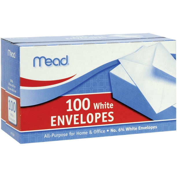 Mead Boxed Envelopes 3.625"X6.5" 100/Pkg-Regular #6 - Walmart.ca