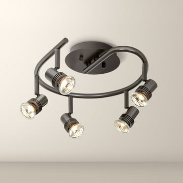 Pro Track Mini S-Wave 6-Head LED Ceiling Track Light Fixture Kit Spot ...