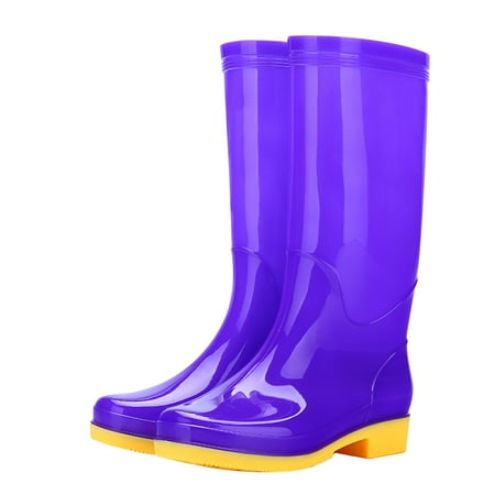 Adult High-top Non-slip And Waterproof Rain Boots With Velvet And Wear ...