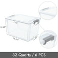 Citylife 32 Qt Stackable Clear Storage Box With Lids And Latches 6
