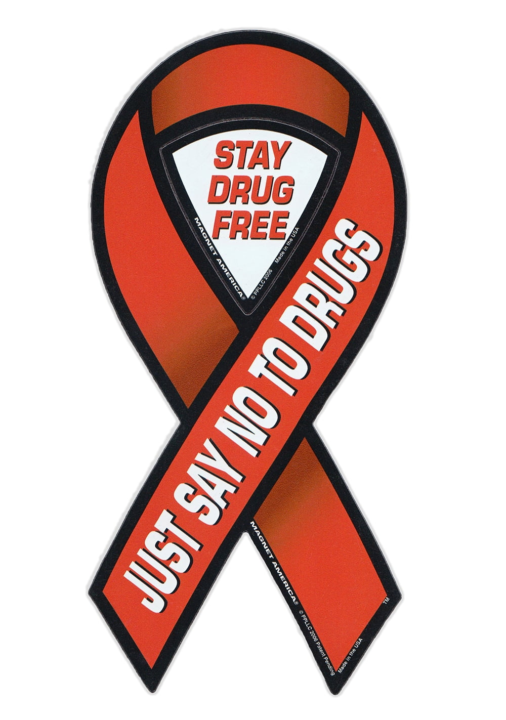 Magnetic Bumper Sticker - Just Say No To Drugs (Anti Drug) - Ribbon ...