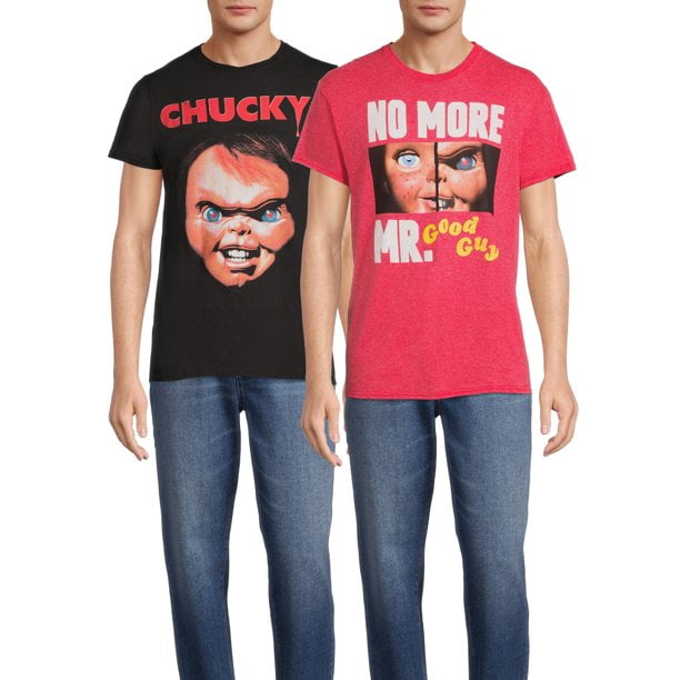 Chucky Mens & Big Mens No More Mr. Good Guy Graphic Tees, 2-Pack, Sizes ...