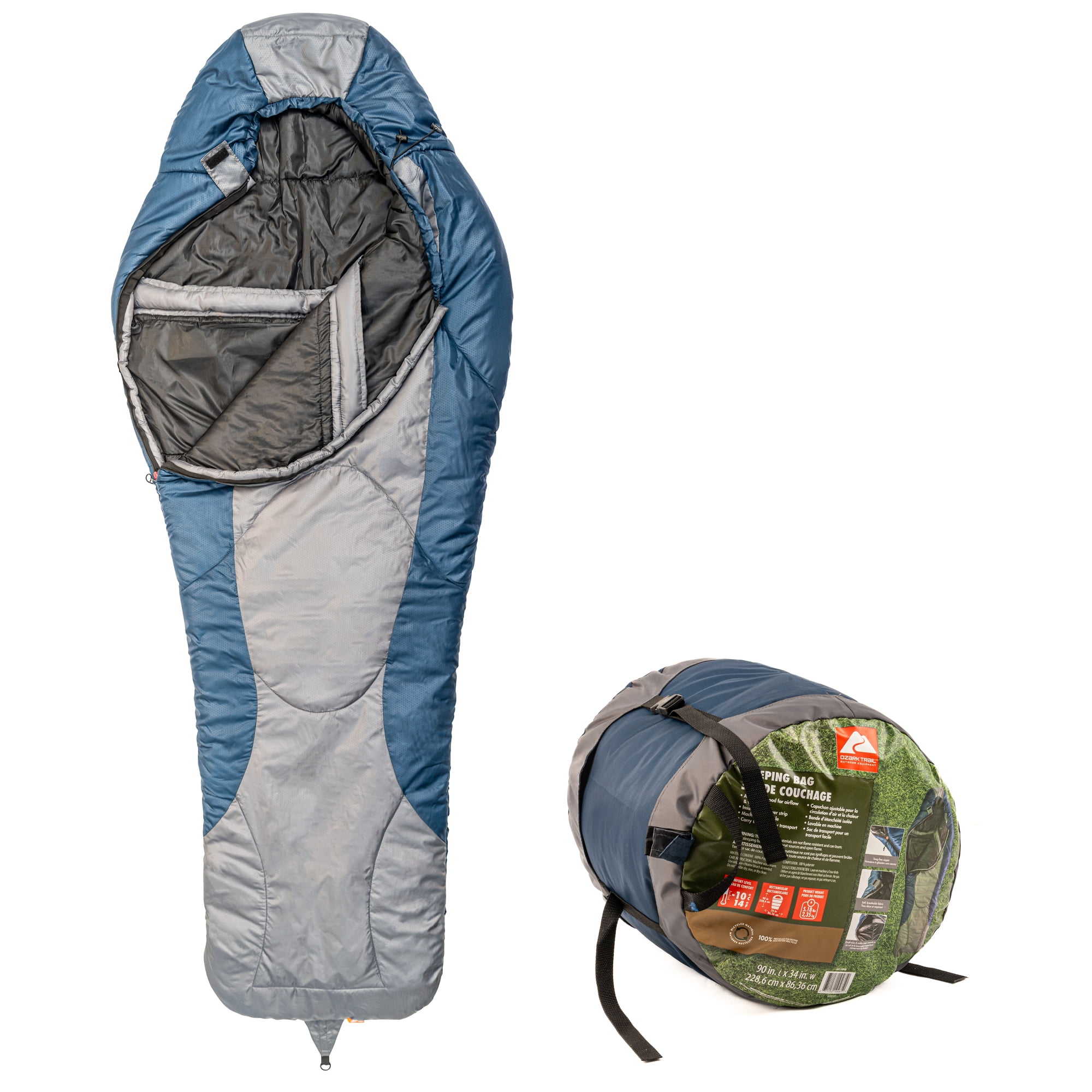 Click here for Ozark Trail -10℃ Mummy Sleeping Bag  Polyester  Gr... prices