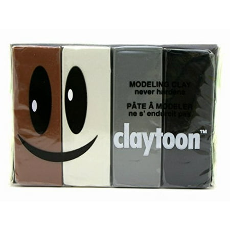 VAN AKEN INTERNATIONAL 18153 CLAYTOON MODELING CLAY 1LB 4 PACK NEUTRAL ...