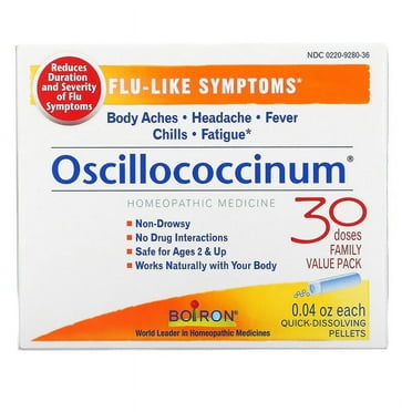 Boiron Cold Care Homeopathic Medicine Oscillococcinum for Flu, 6 Count ...