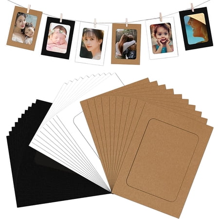 Cardboard picture frame 30 Pack Paper Photo Frame 6x4 paper picture ...