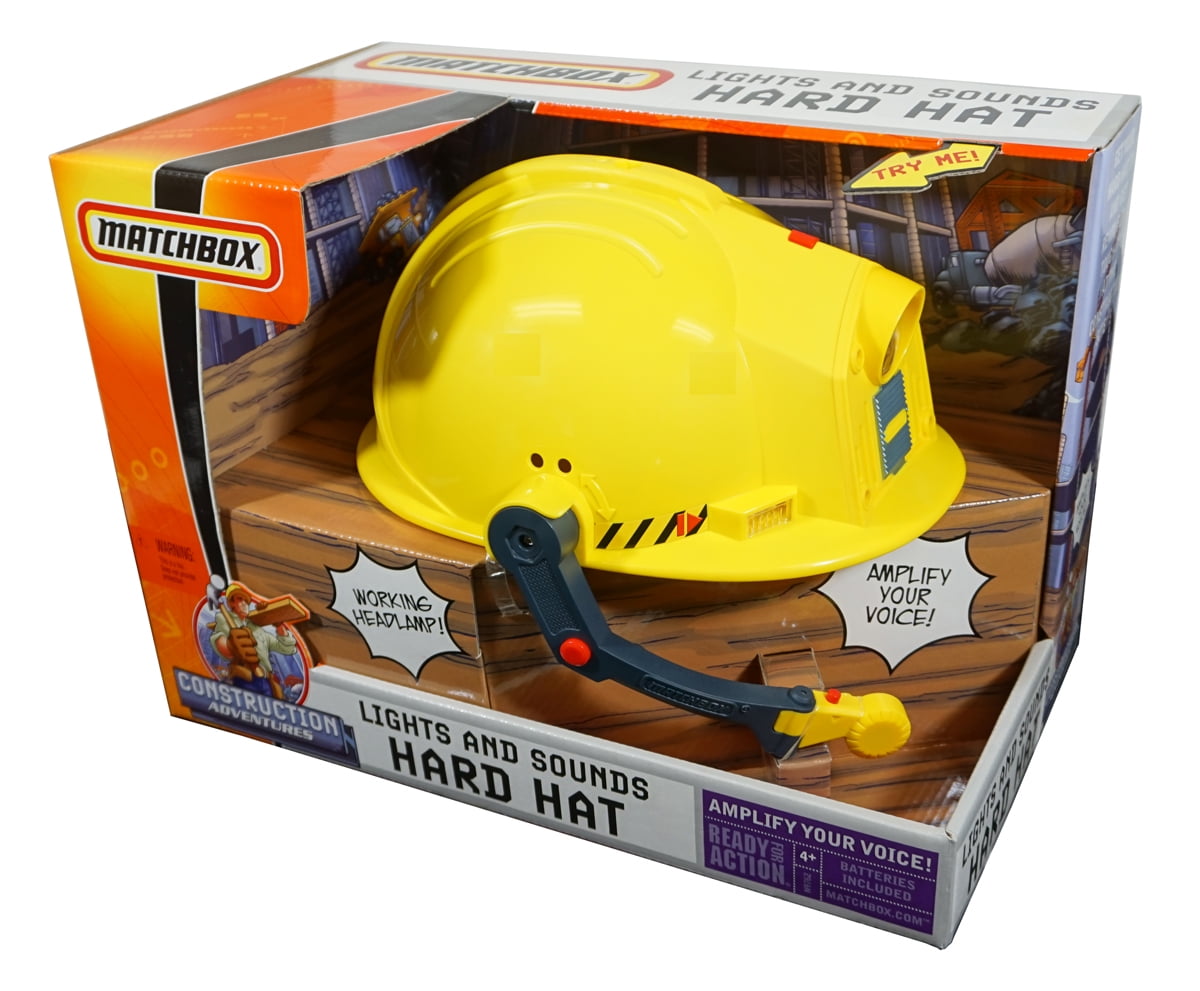Matchbox Construction Adventure Lights And Sounds Hard Hat - Features a ...