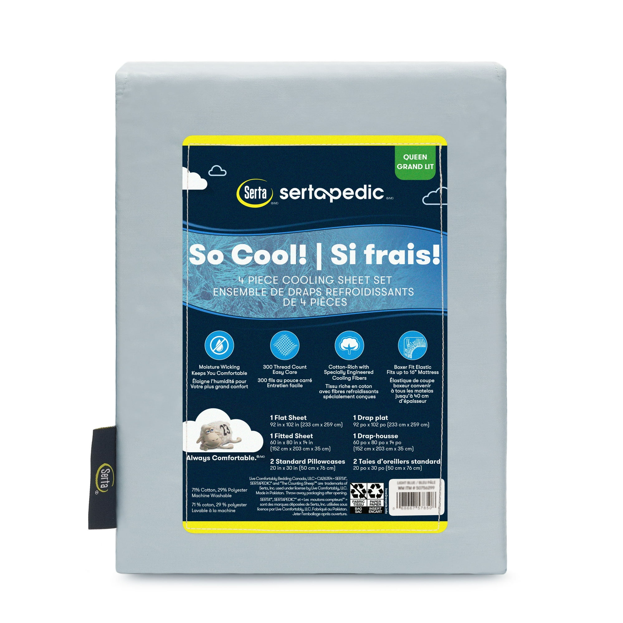 Click here for Sertapedic So Cool! 4pc Cooling Sheet Set prices