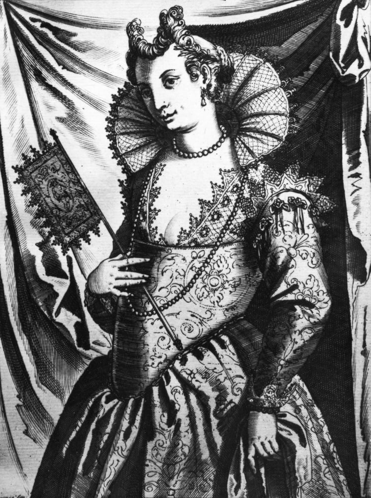 Venetian Woman, C1600. /Nvenetian Woman. Line Engraving From Giacomo ...