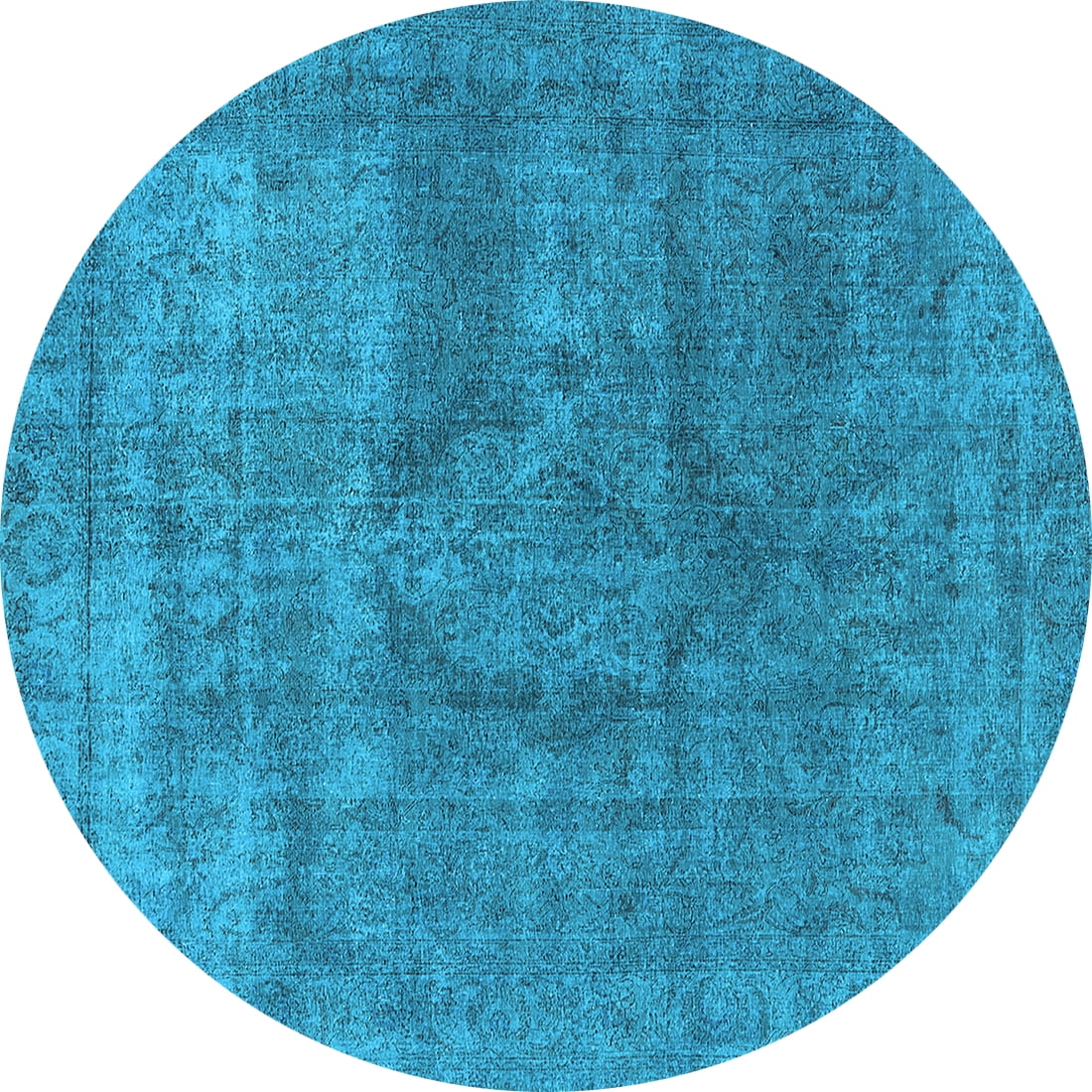 Ahgly Company Indoor Round Oriental Light Blue Industrial Area Rugs, 8 ...