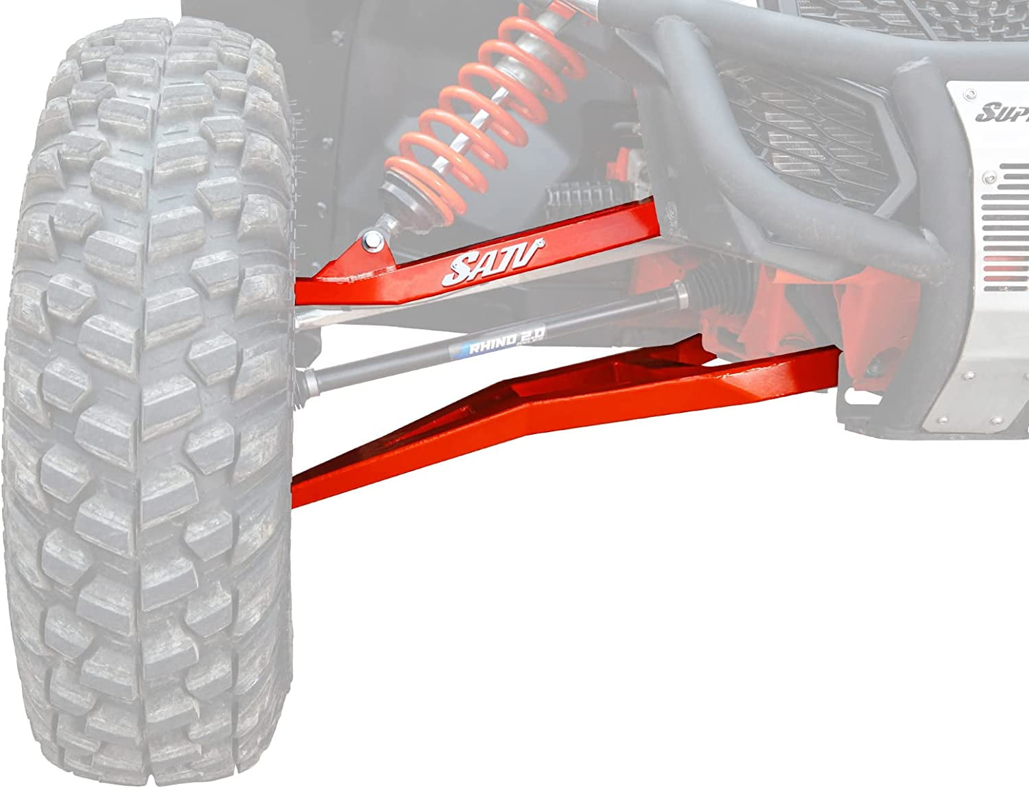 SuperATV Red SideWinder A Arms for Can|Am Maverick X3 (See Fitment)|1.5 ...