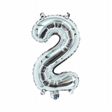 Way to Celebrate 43" Number 2 Silver Balloon - Walmart.com