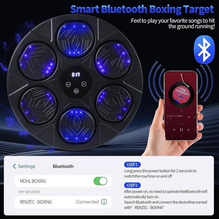 Smart Punching Target With Lights Smart Bluetooth Music Boxing Machine ...