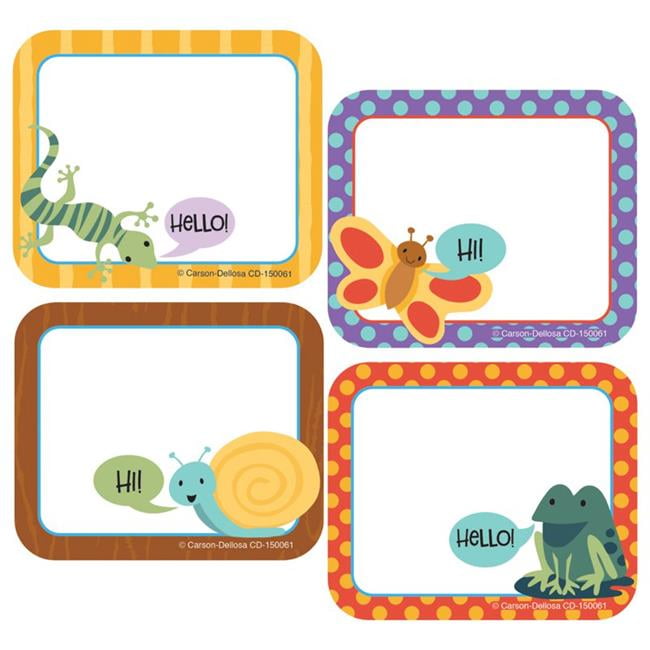 (6 Pk) Nature Explorers Name Tags - Walmart.com