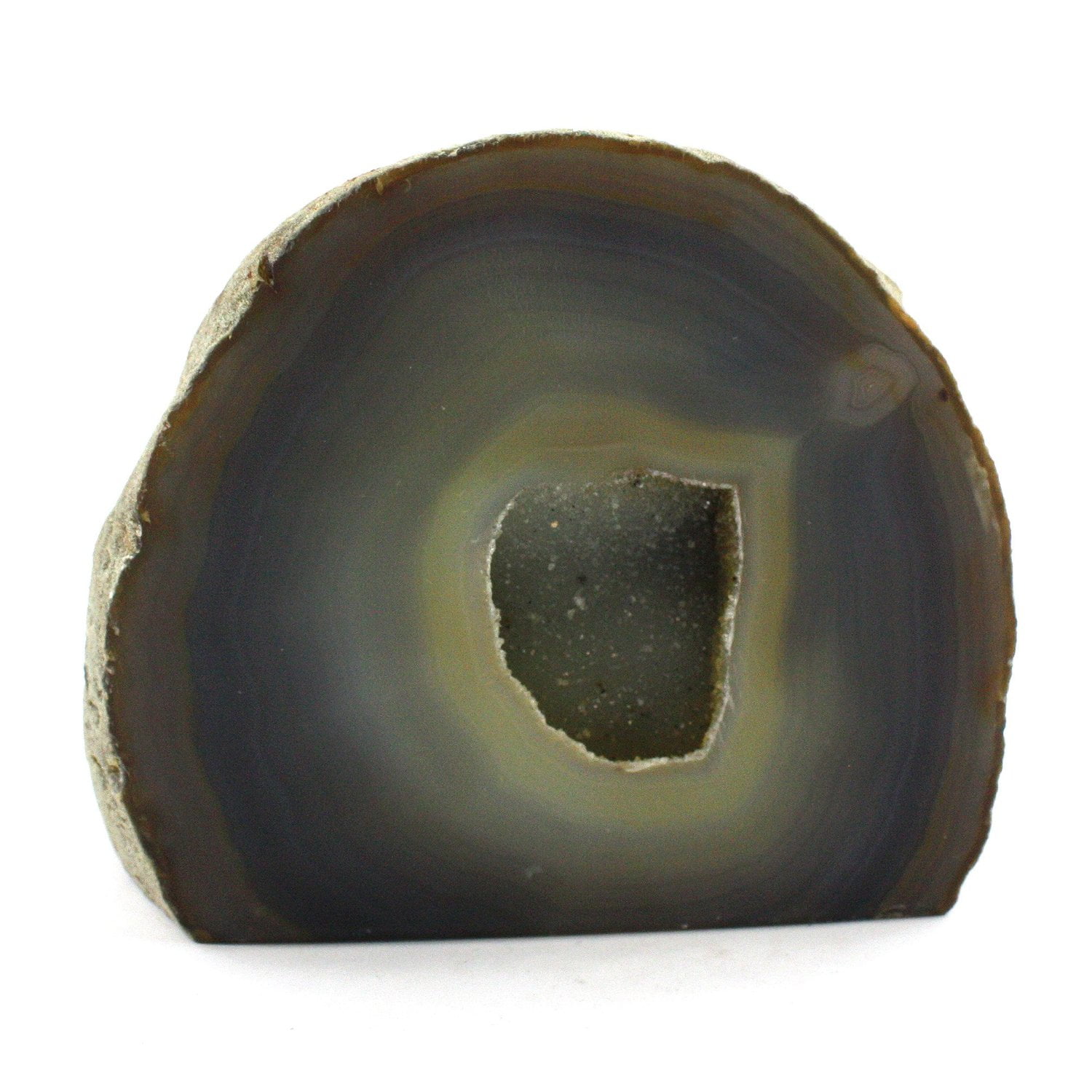 Crystal Allies Natural 1/2lb - 1lb Agate Druzy Geode with Cut Base ...