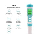 7 In 1 PH Meter Salinity TDS EC ORP S.G TEMP Water Quality Tester ...